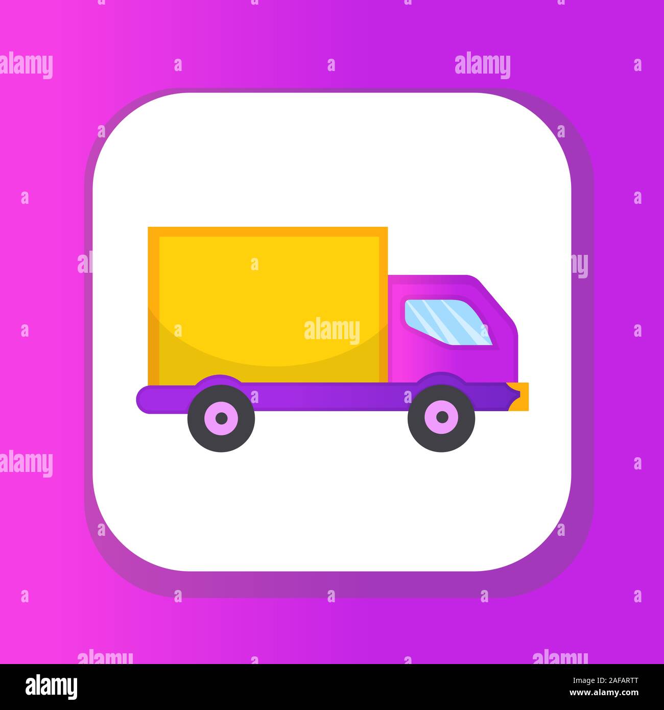 Delivery Truck Icon Flat