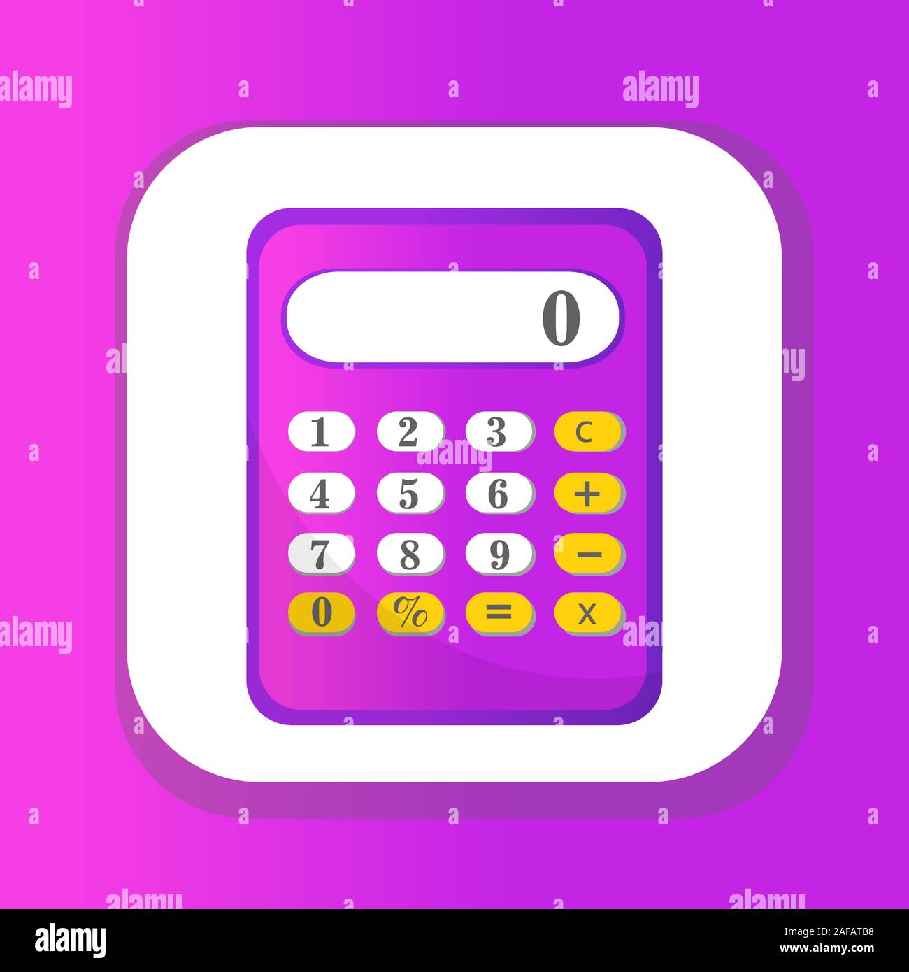 Calculator icon, flat design. Calculator isolated on white background ...