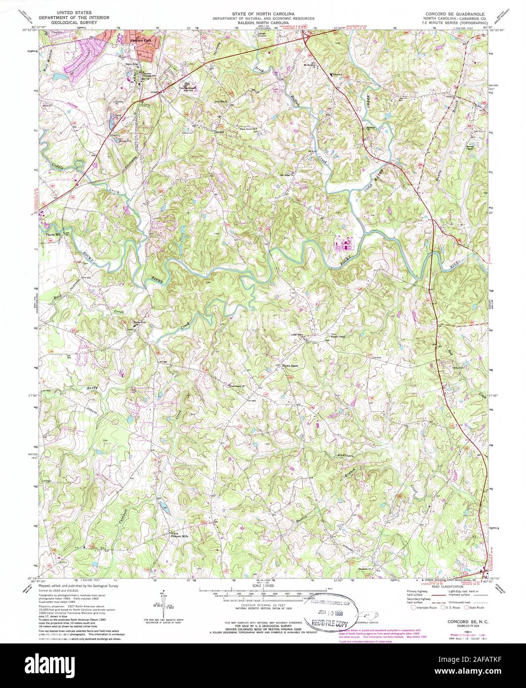 Concord north carolina map hi-res stock photography and images - Alamy
