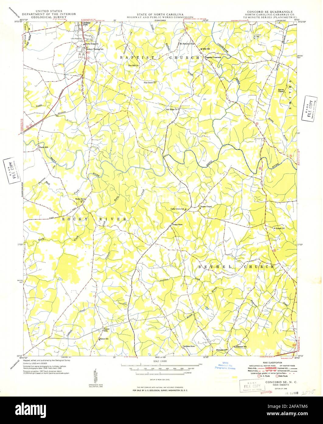 Concord north carolina map hi-res stock photography and images - Alamy
