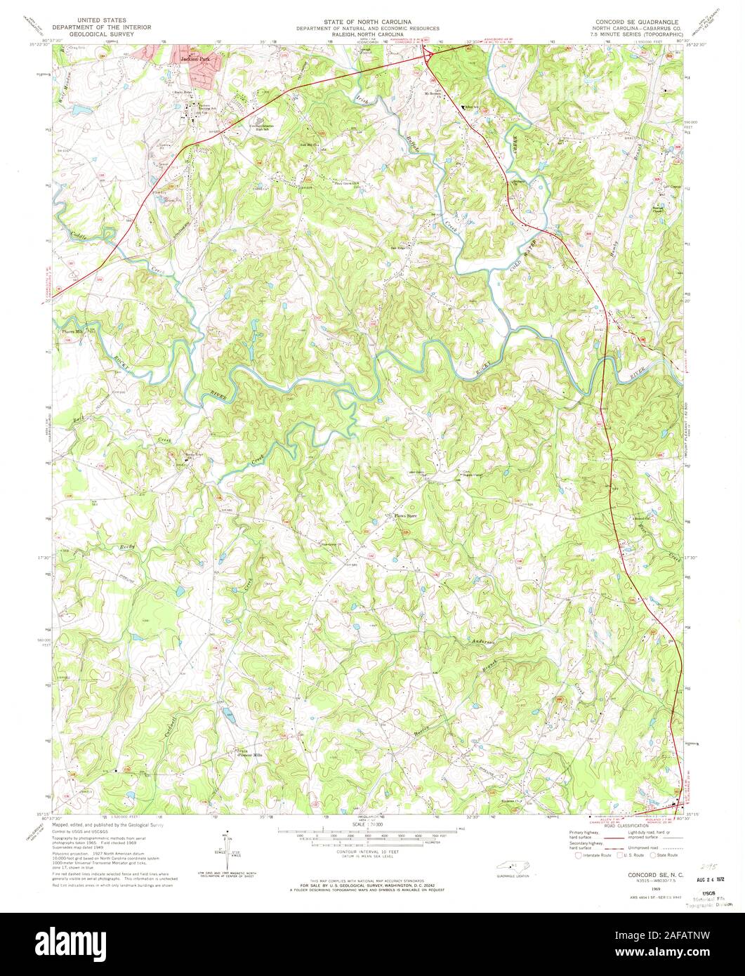 Concord north carolina map hi-res stock photography and images - Alamy