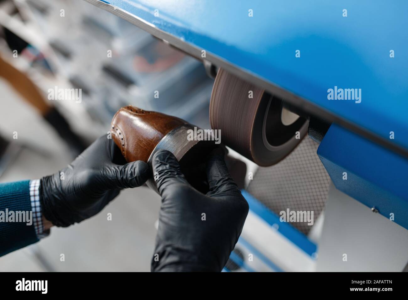 Shoe making machine hi-res stock photography and images - Alamy