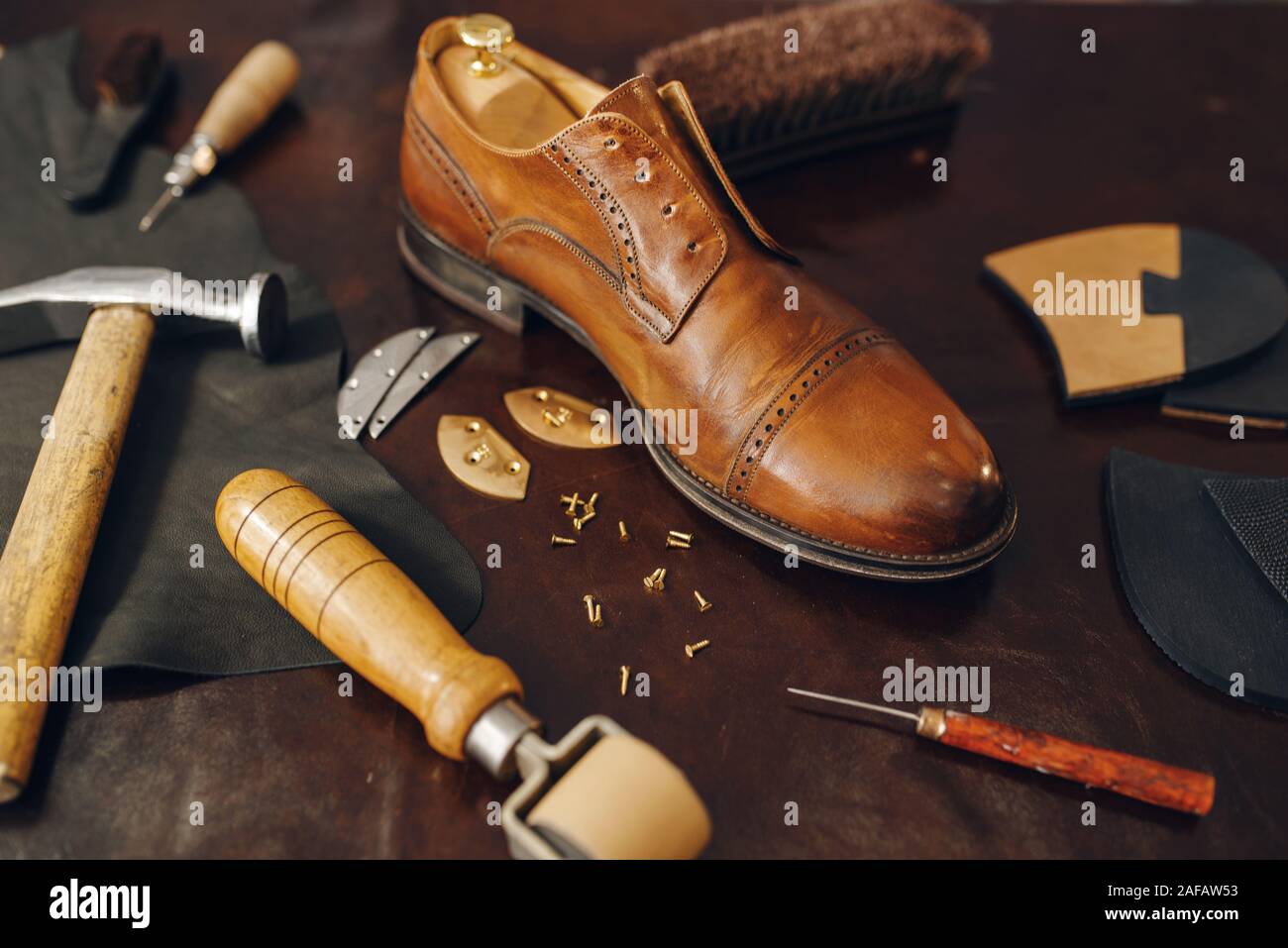 Shoemaking equipment hi-res stock photography and images - Alamy