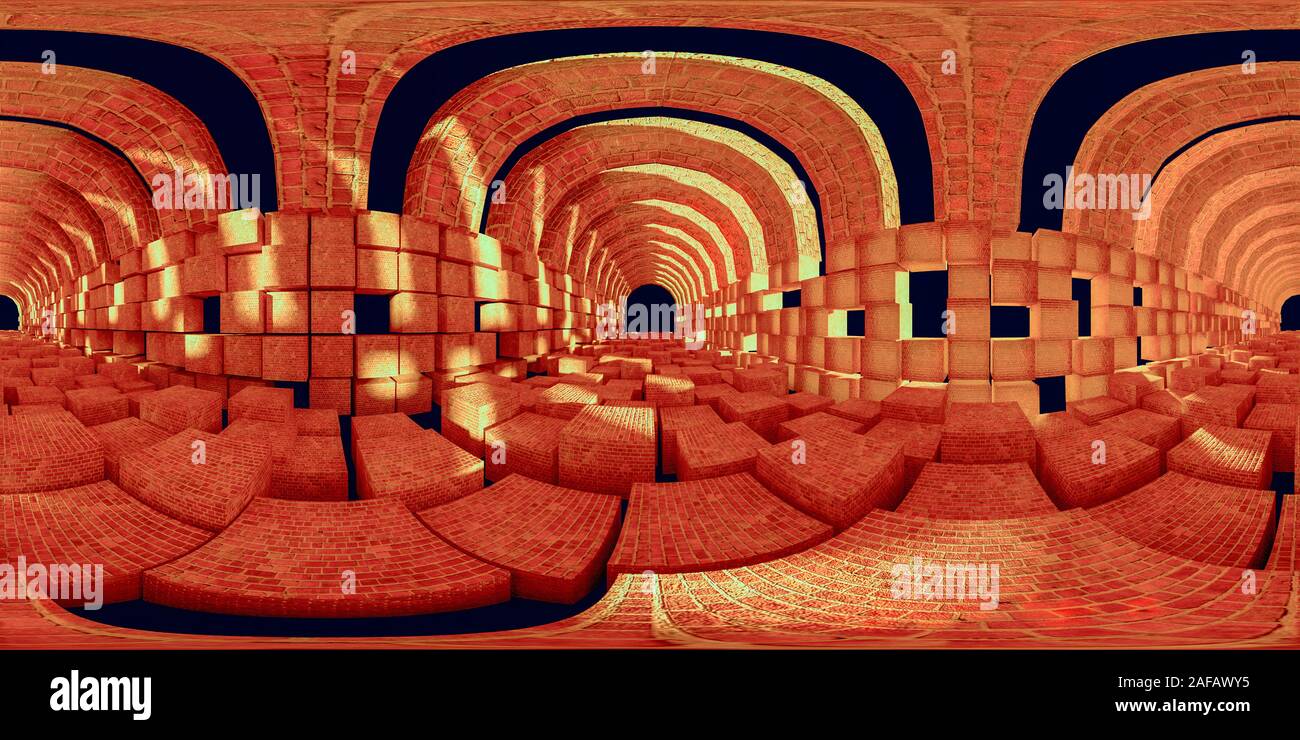 3d illustration, 3d rendering, vr 360 panorama abstract images of the ...