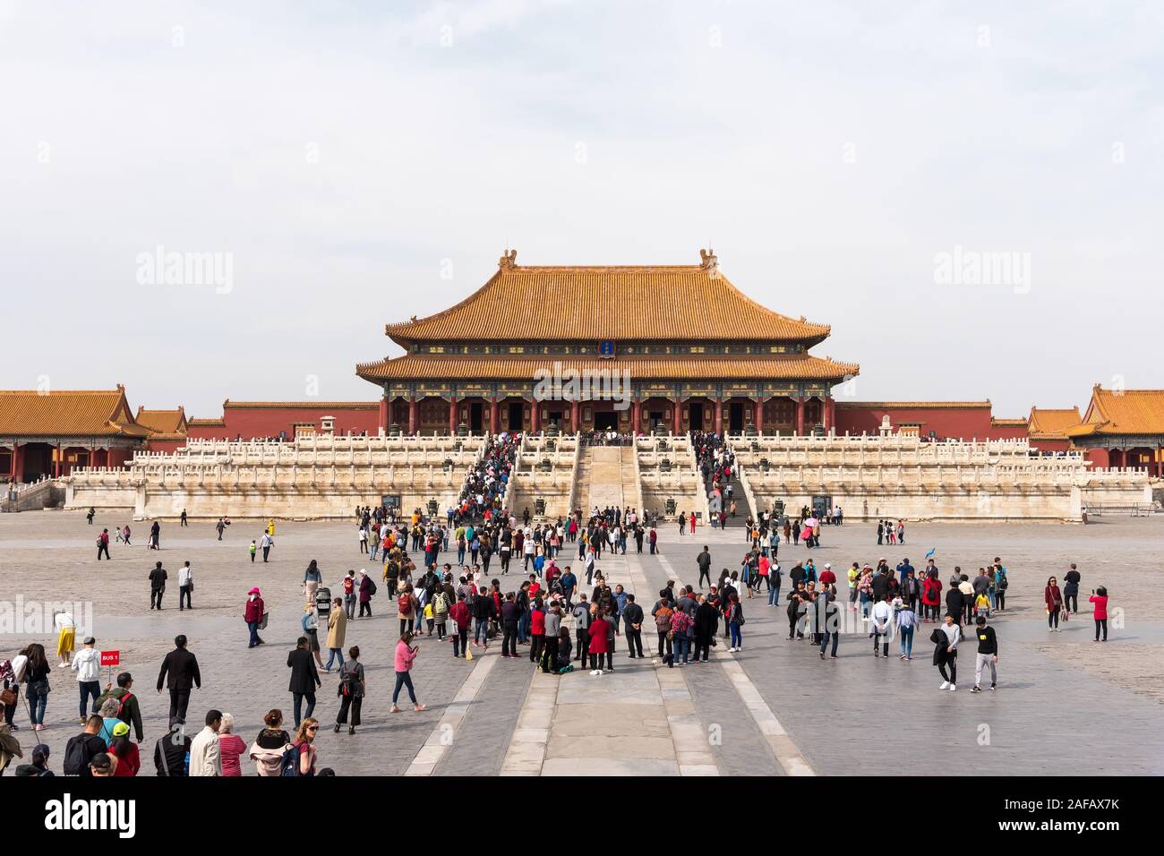 March 27, 2019: Tourist in the Forbidden City. Beijing, China Stock ...