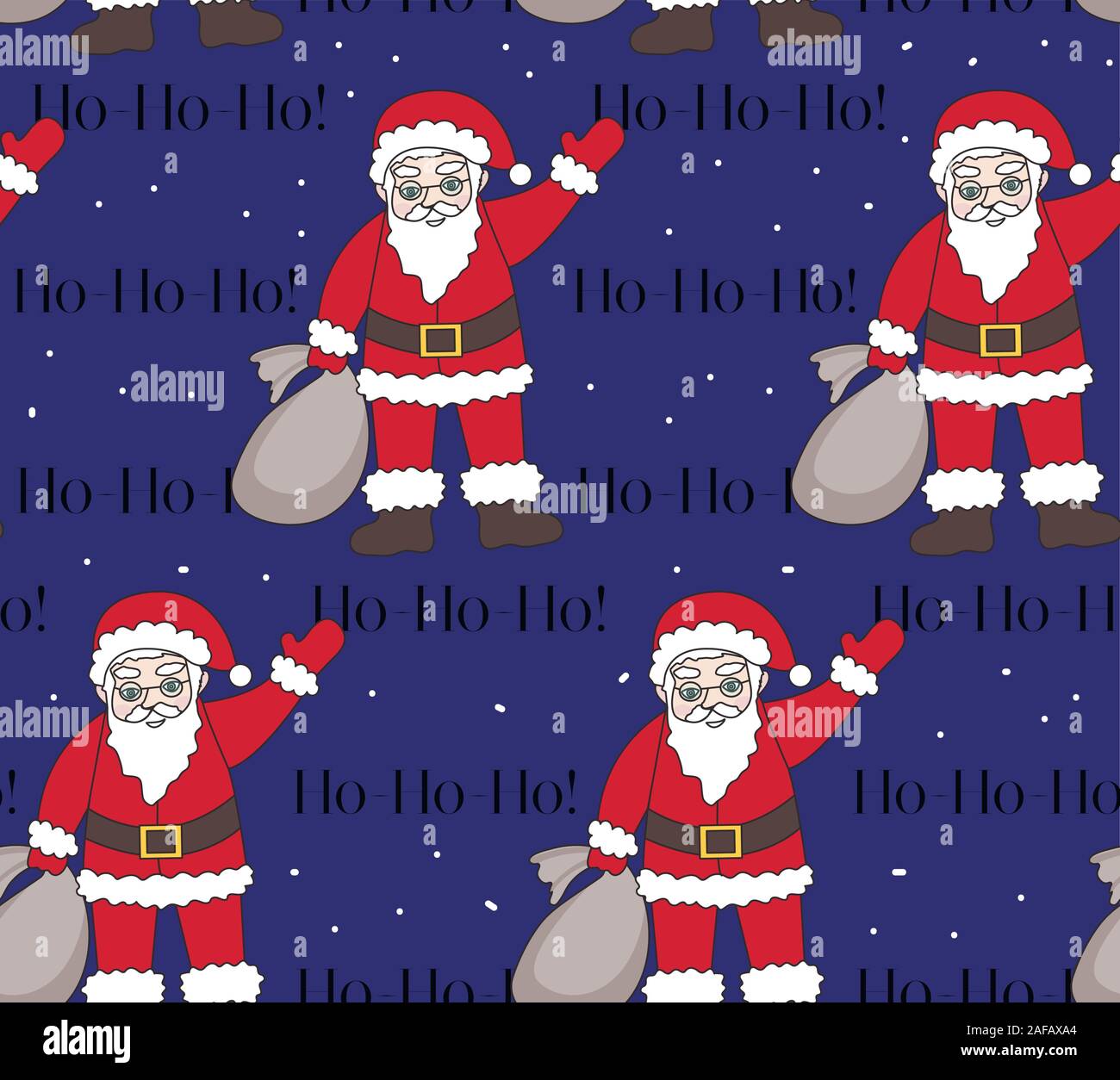 Santa Claus christmas pattern. New year seamless texture. Vector ...