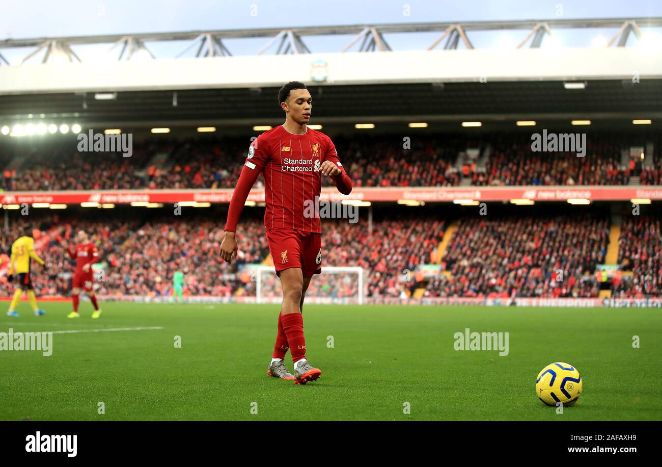 Liverpool's Trent Alexander-Arnold during the Premier League match at ...