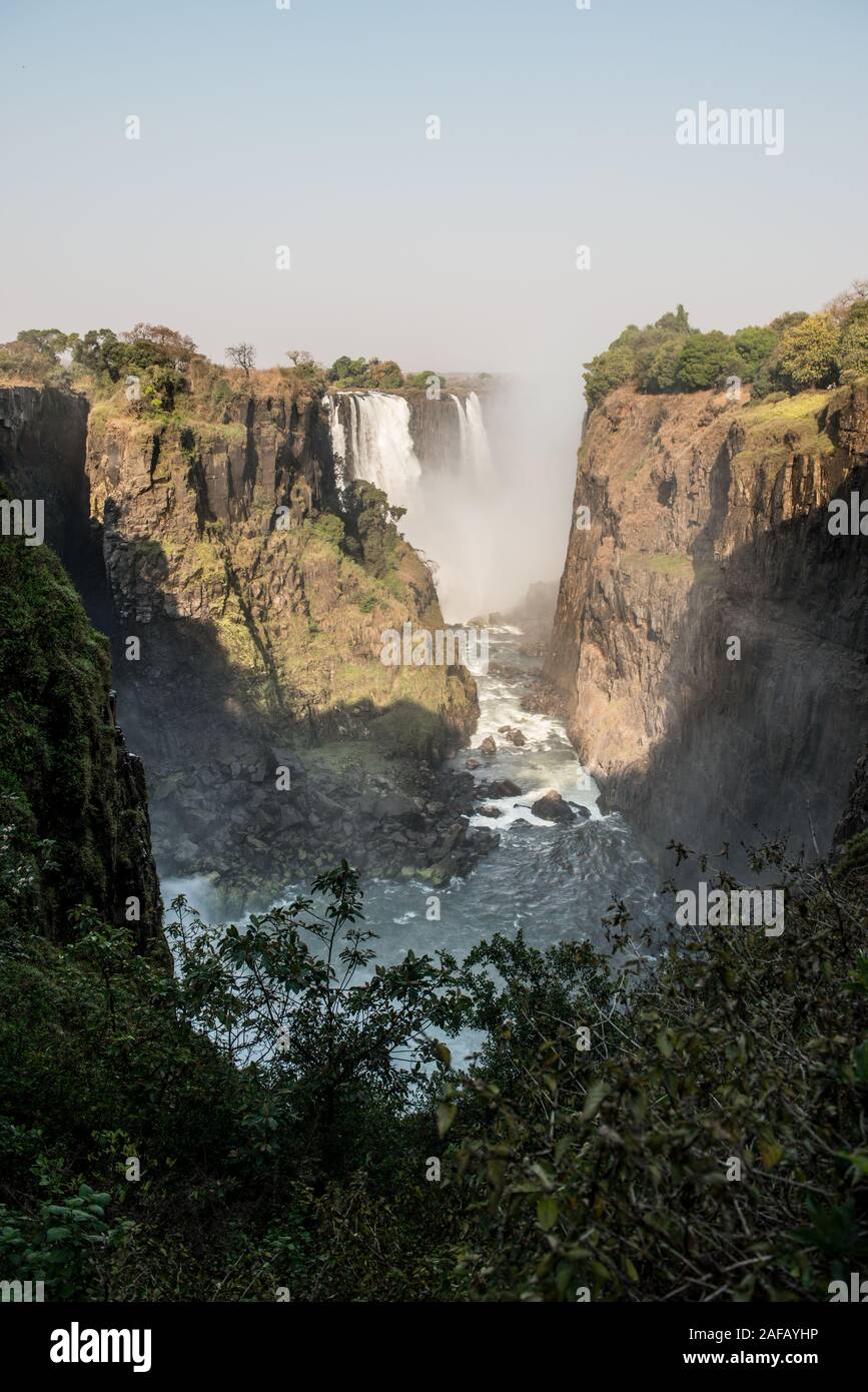 The great Victoria Falls near Livingstone in Zimbabwe Stock Photo - Alamy