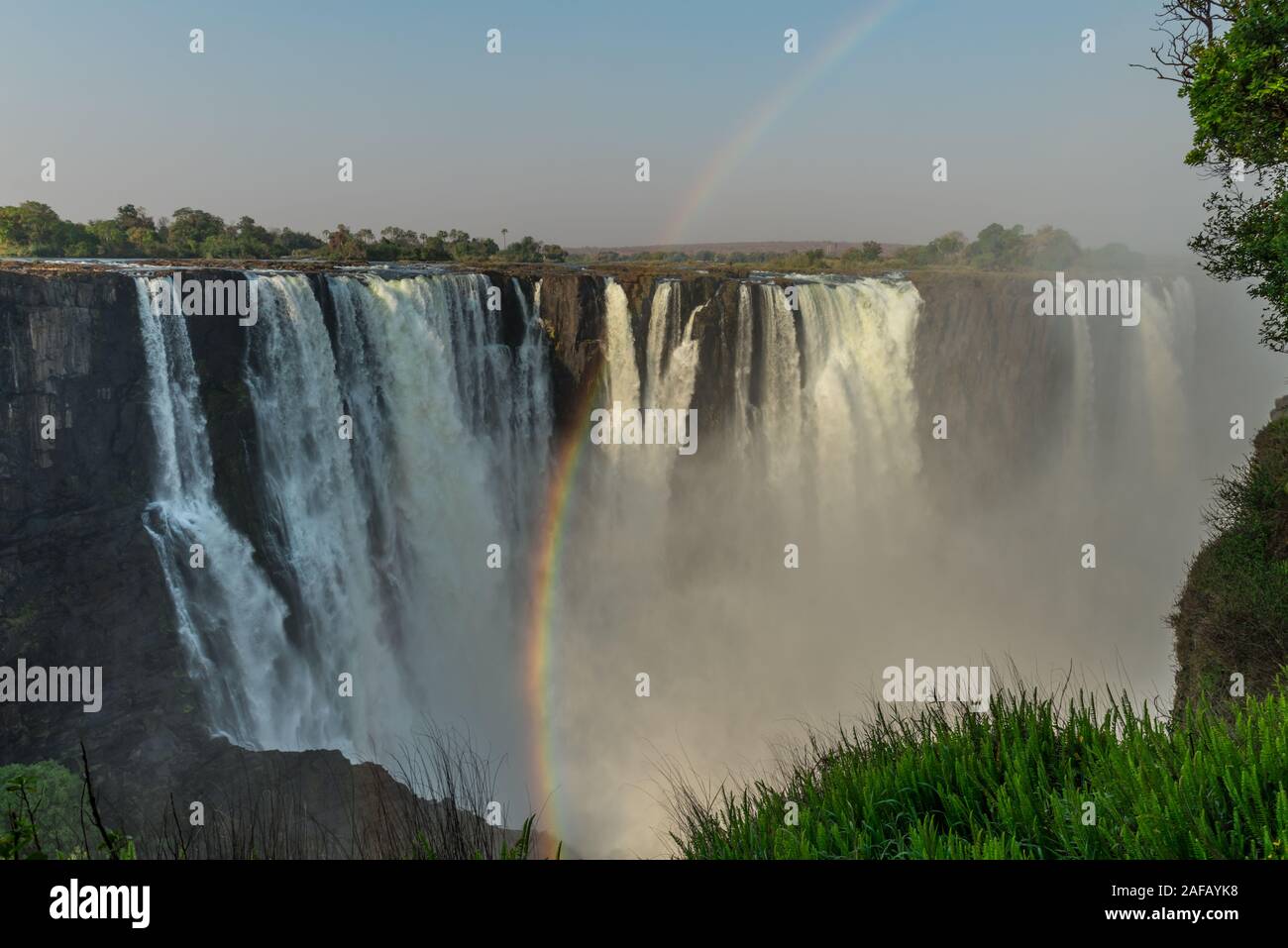 The great Victoria Falls near Livingstone in Zimbabwe Stock Photo - Alamy