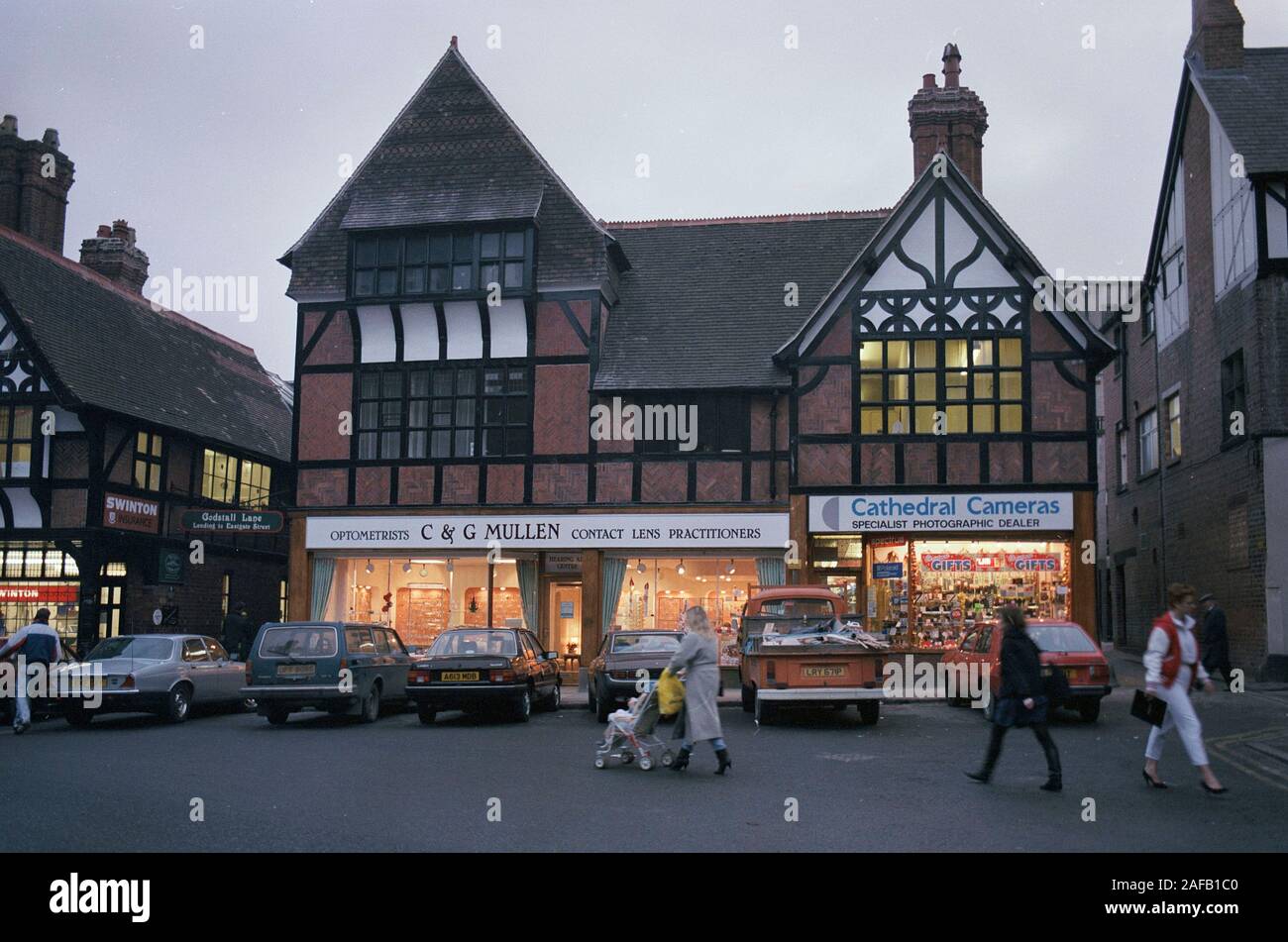 street scenes in Chester, North West England, in 1988,UK Stock Photo ...