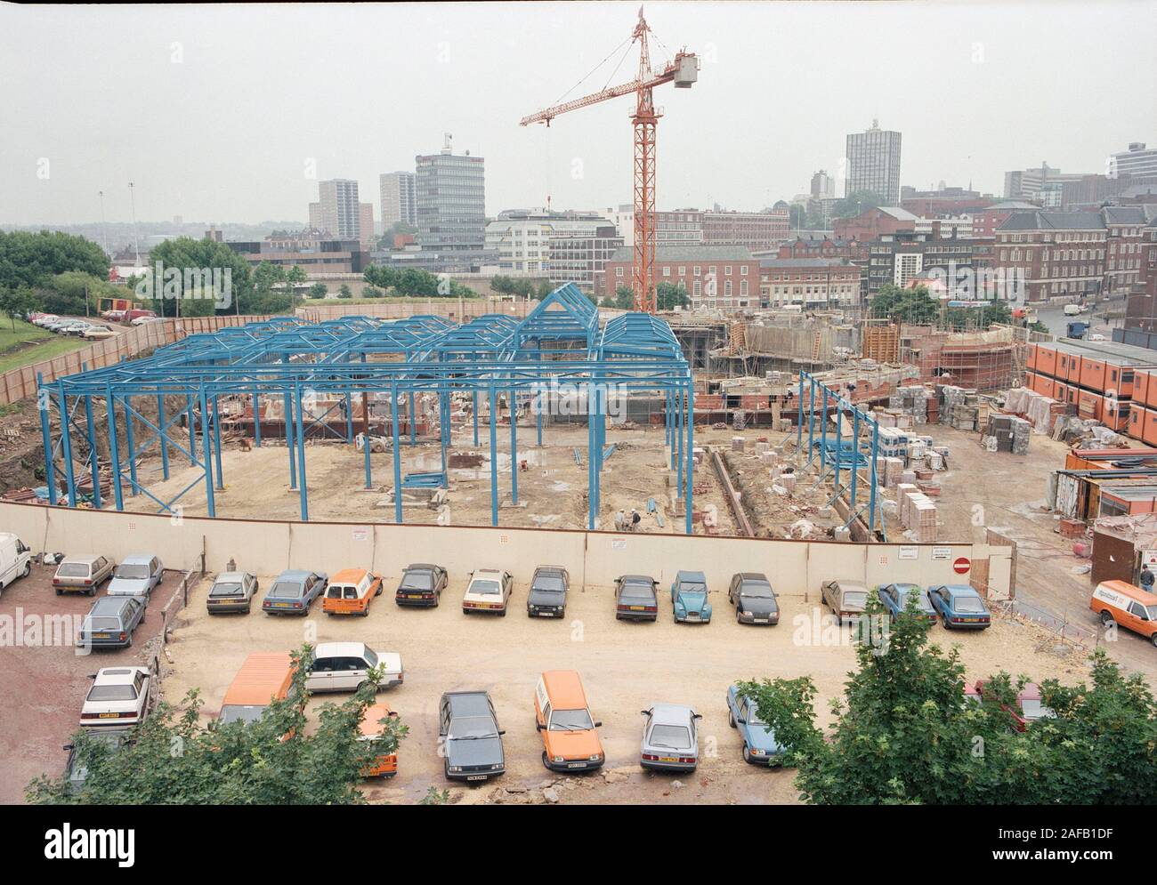 The West Yorkshire Playhouse in Leeds, under construction, in 1988 ...