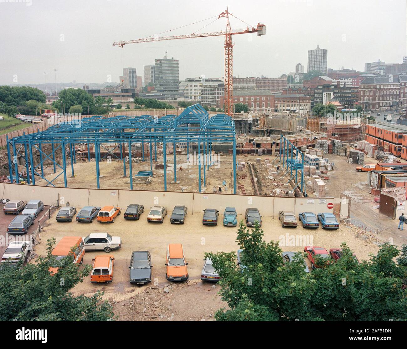The West Yorkshire Playhouse in Leeds, under construction, in 1988 ...