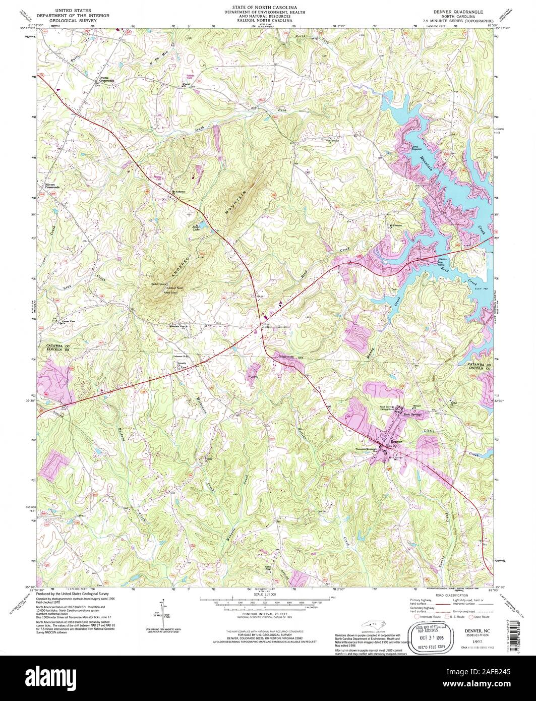 Denver map historical hi-res stock photography and images - Alamy