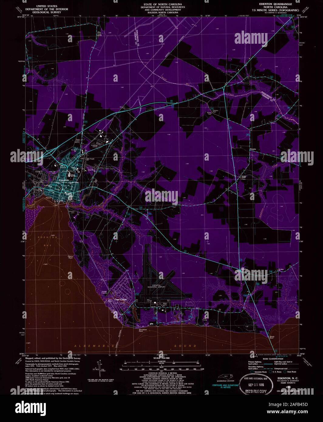 Map of edenton hi-res stock photography and images - Alamy