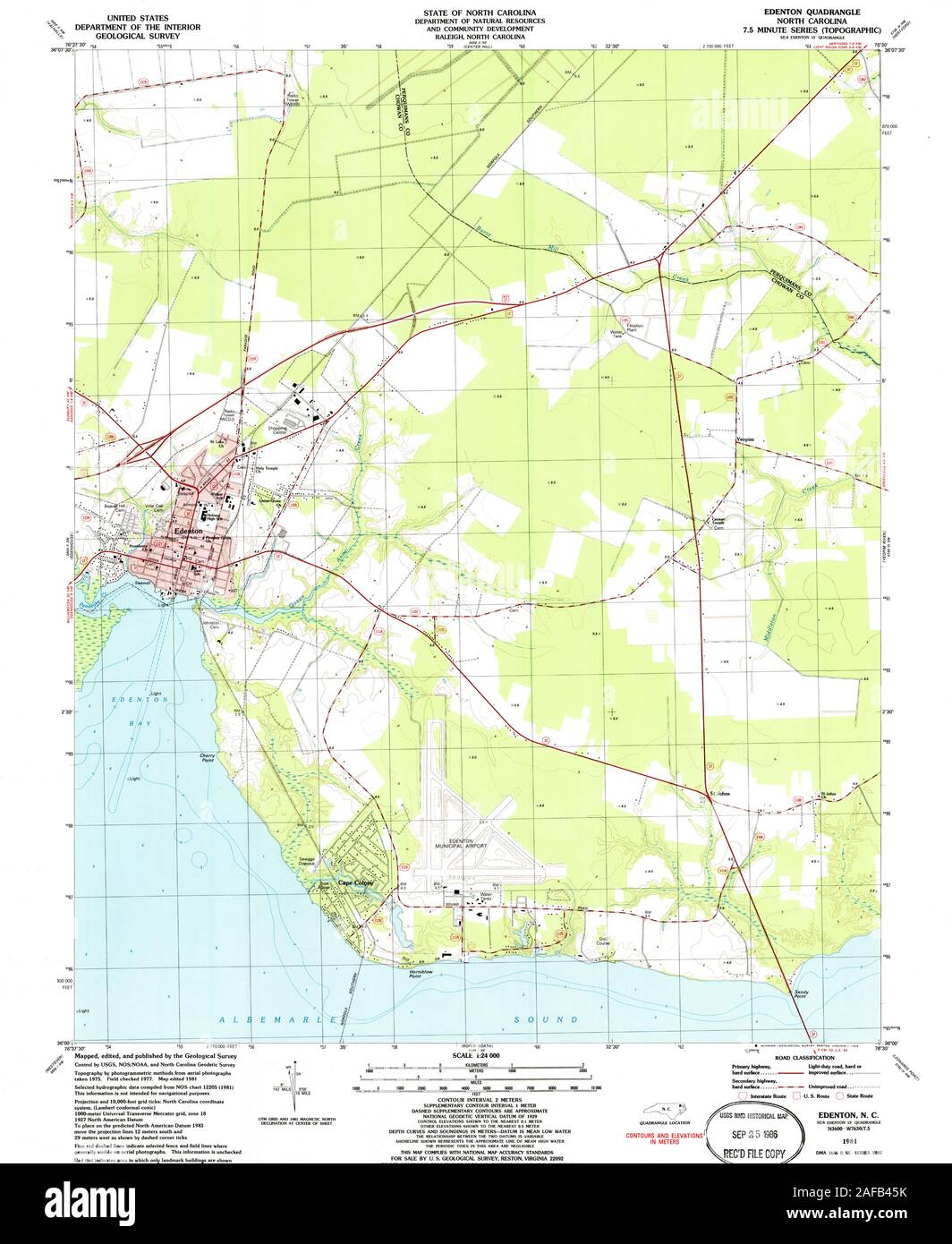 Map of edenton hi-res stock photography and images - Alamy