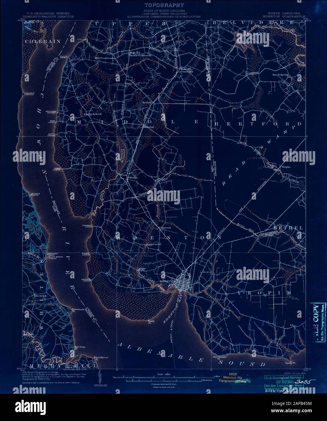 Map of edenton hi-res stock photography and images - Alamy