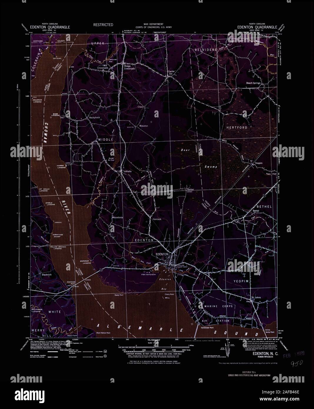 Map of edenton hi-res stock photography and images - Alamy