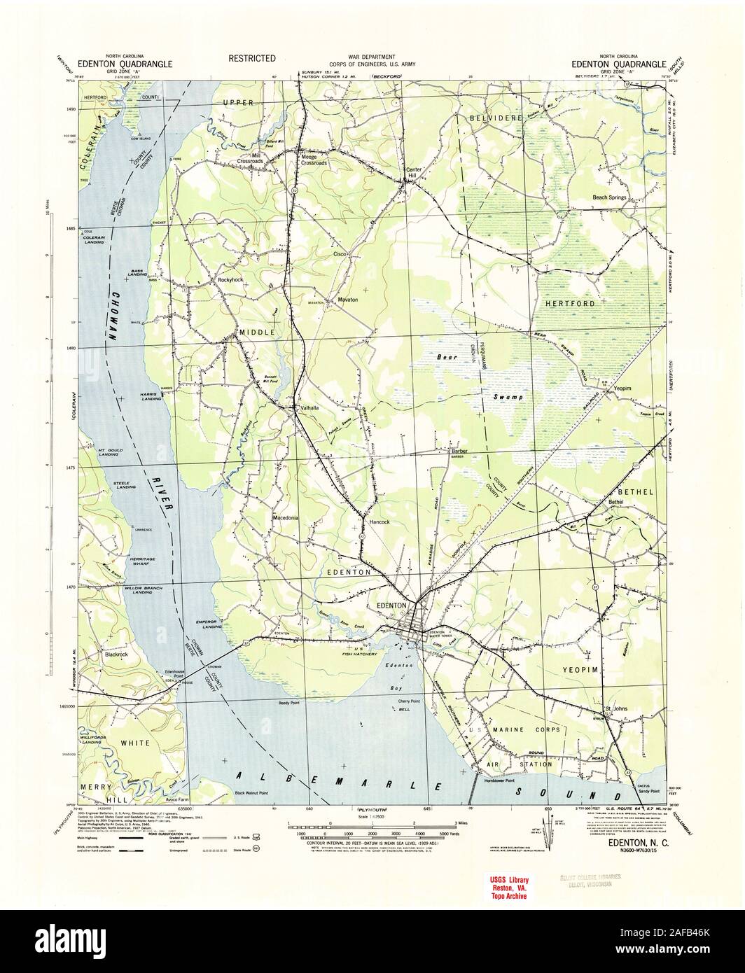 Map of edenton hi-res stock photography and images - Alamy