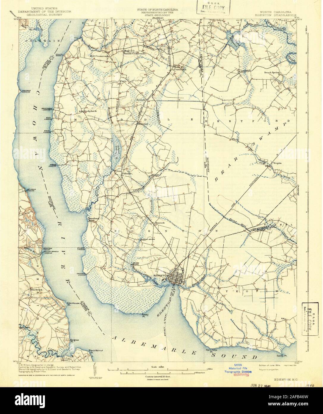Map of edenton hi-res stock photography and images - Alamy