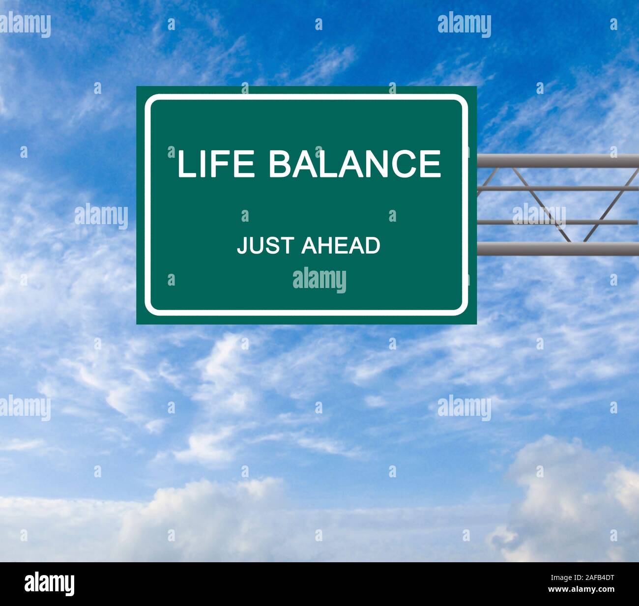 Road sign to life balance Stock Photo - Alamy