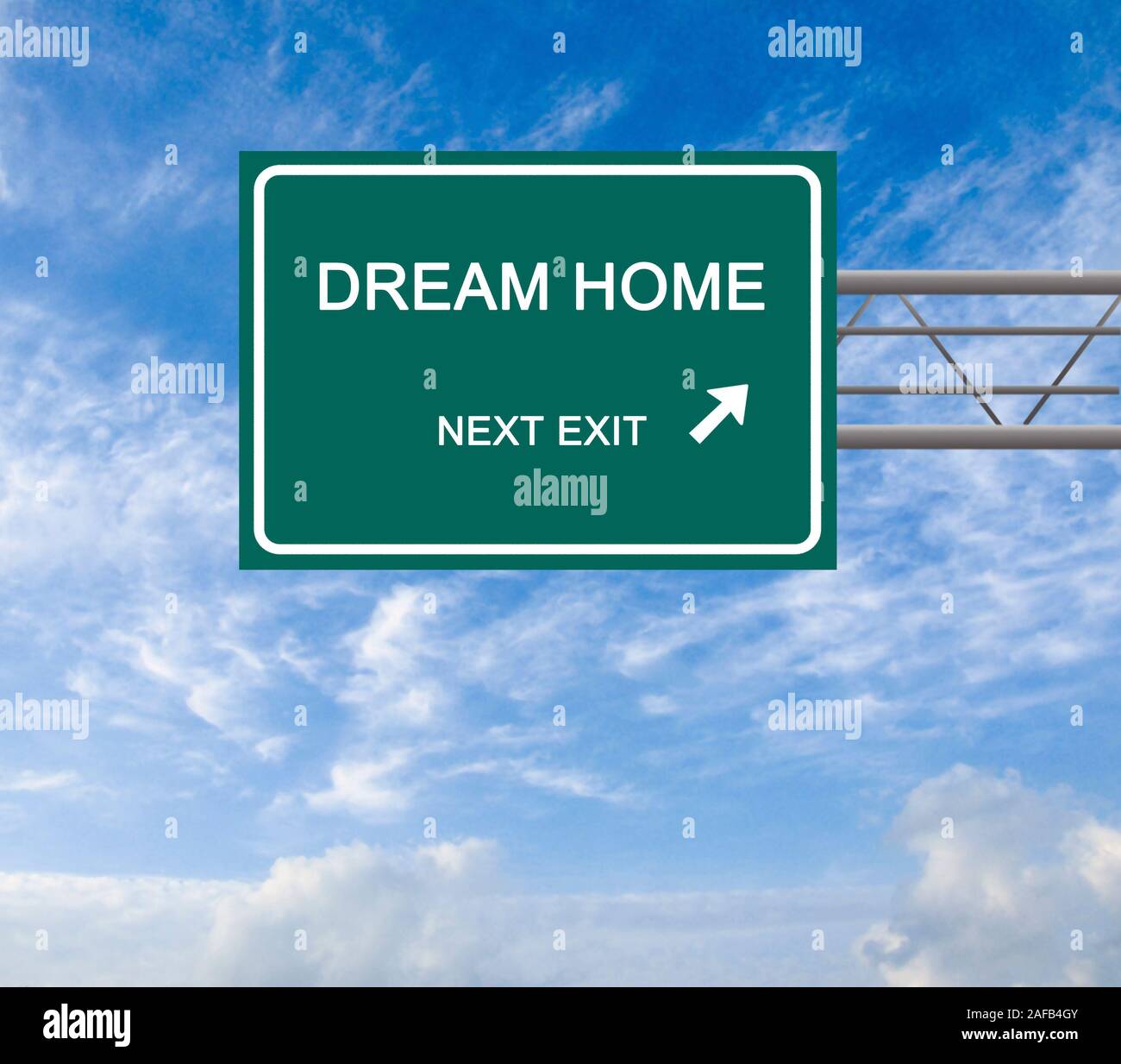 Road sign to dream house Stock Photo - Alamy