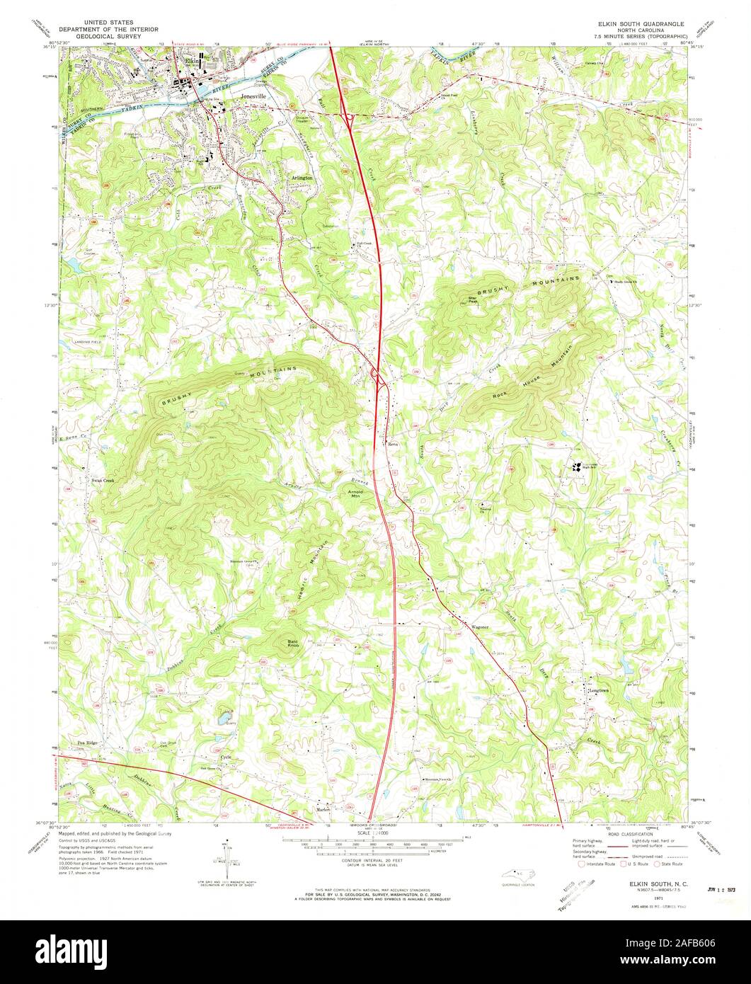 Map of elkin north carolina hi-res stock photography and images - Alamy