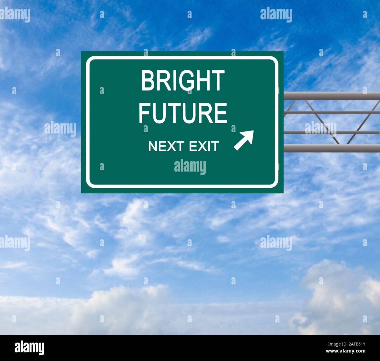 Road sign to bright future Stock Photo - Alamy