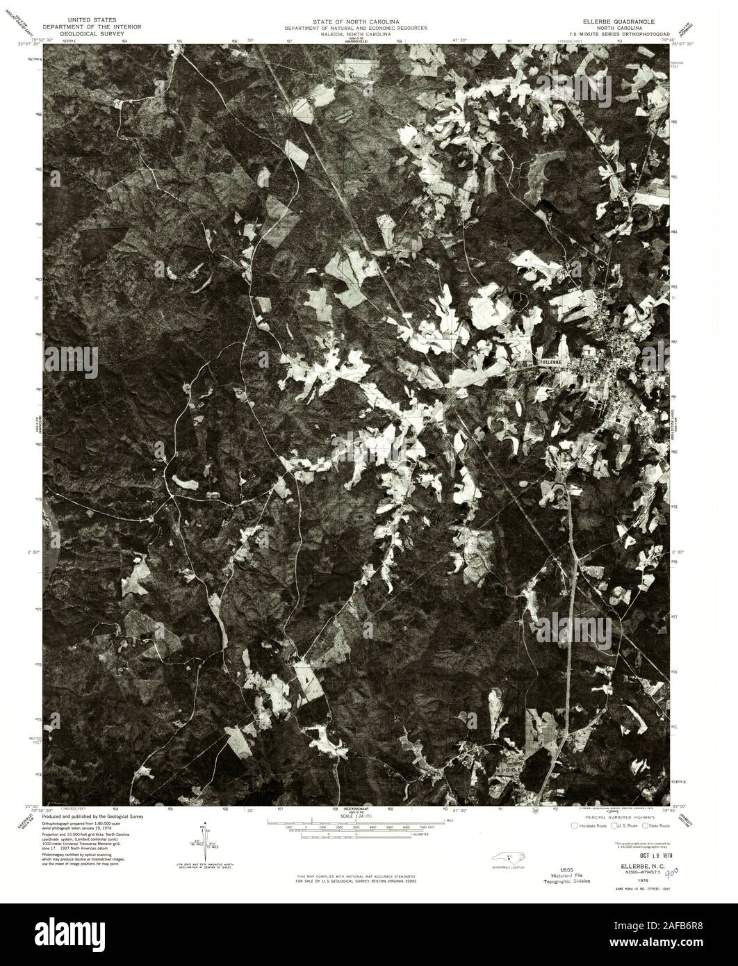 Ellerbe map hi-res stock photography and images - Alamy