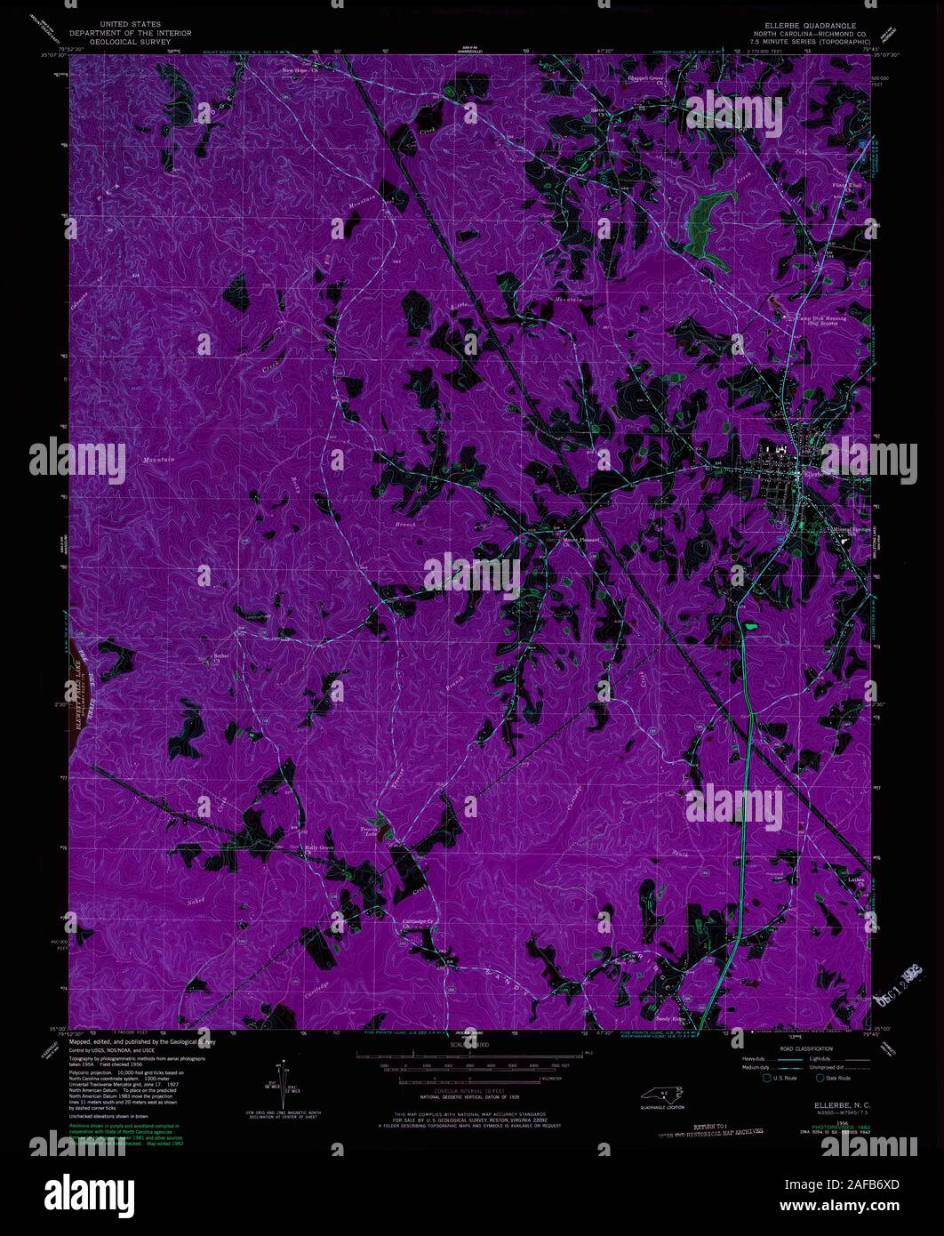 Ellerbe map hi-res stock photography and images - Alamy