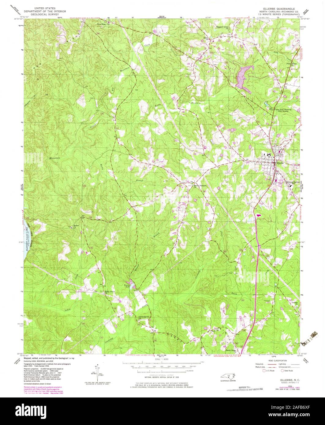 Map of ellerbe hi-res stock photography and images - Alamy
