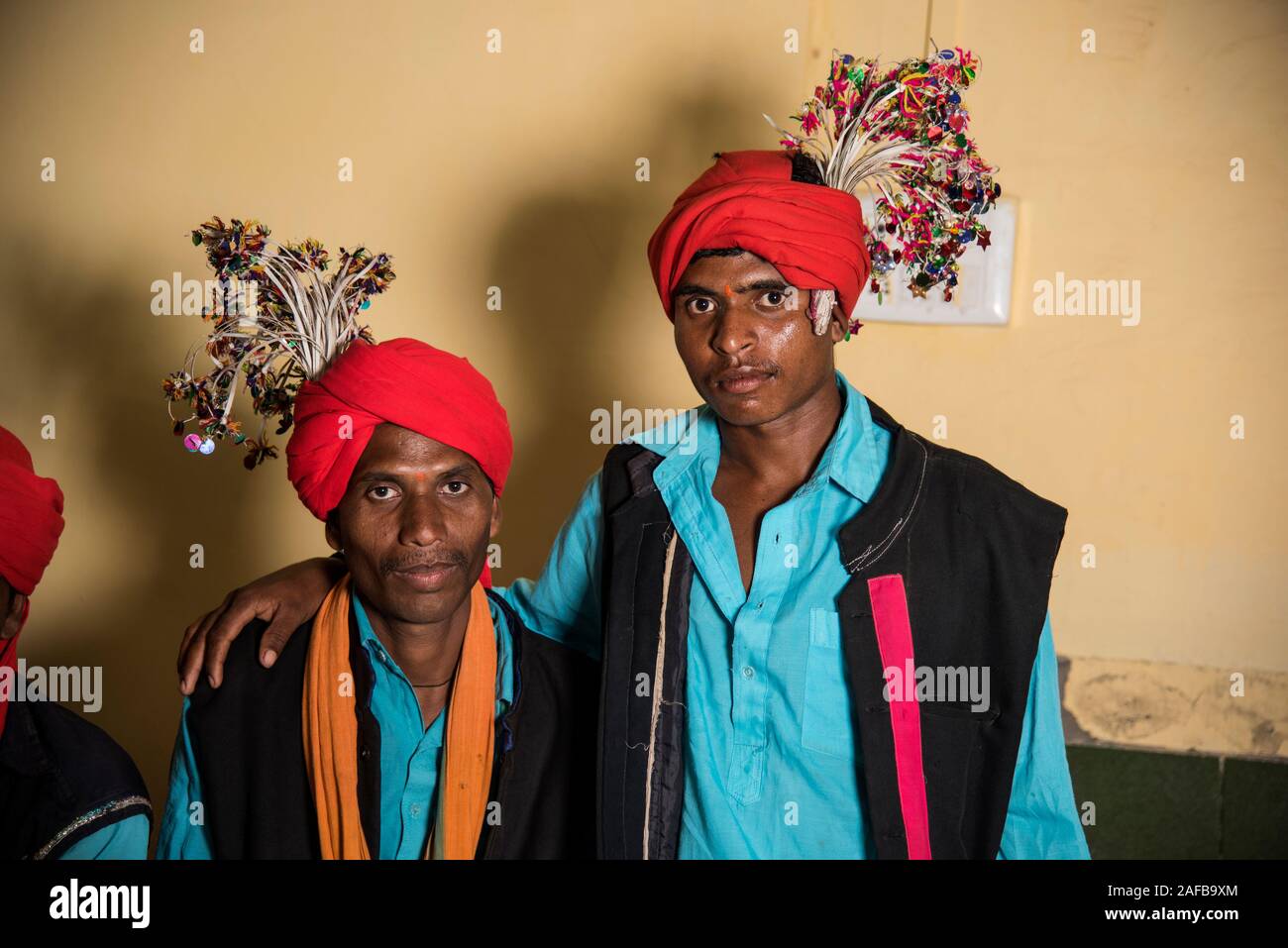 AMRAVATI, MAHARASHTRA, INDIA - AUGUST 9: Unidentified group of Korku ...