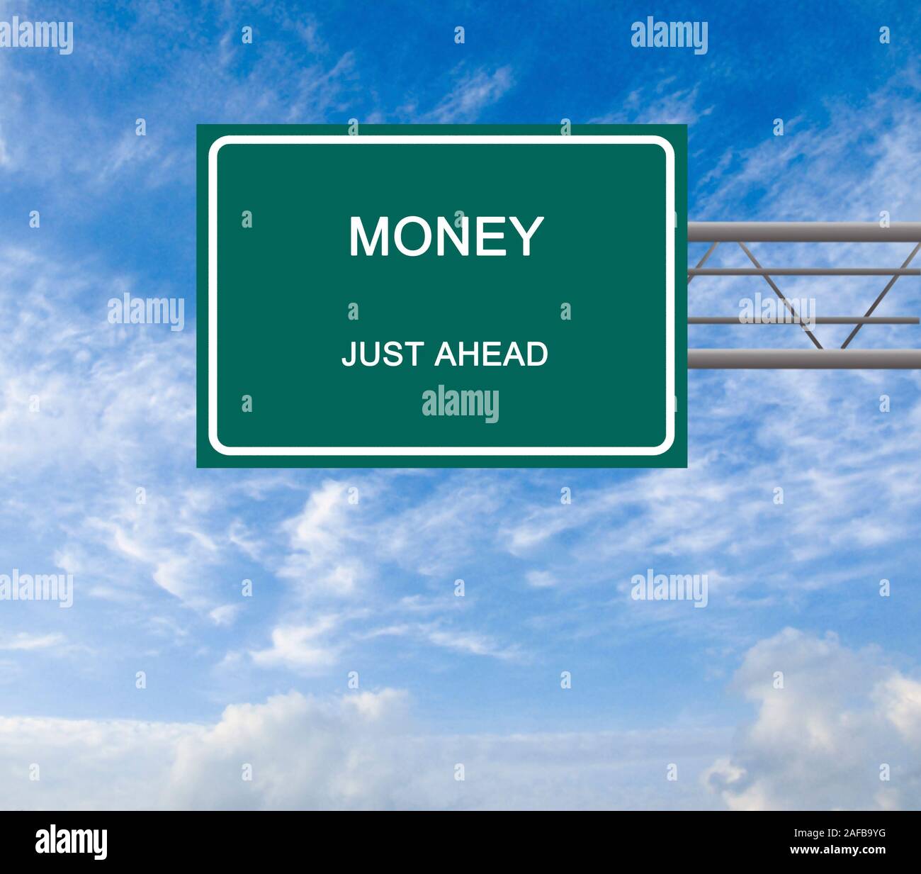Road sign to money Stock Photo - Alamy