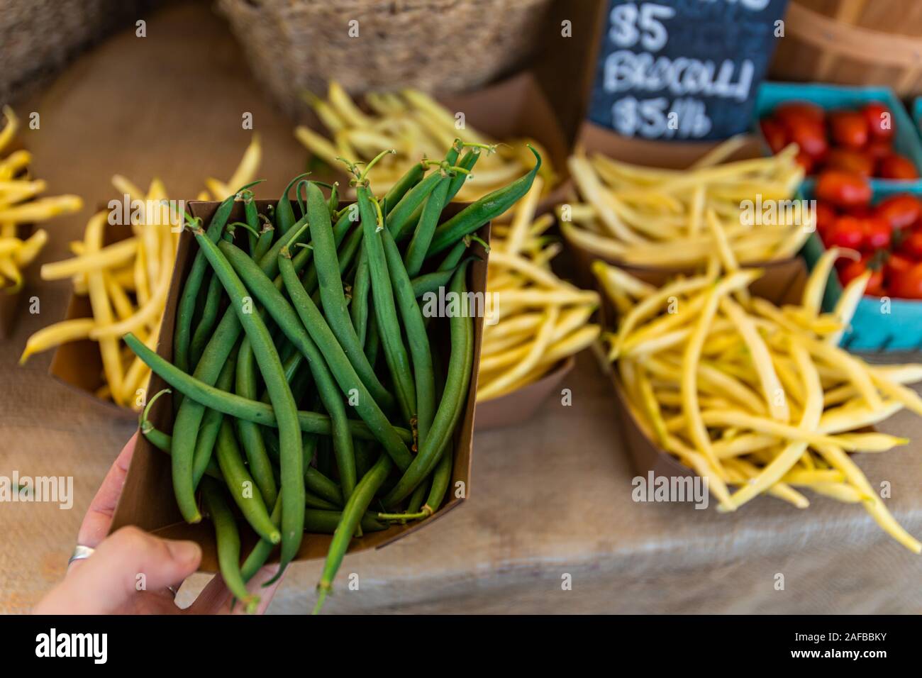 Runner beans display hi-res stock photography and images - Alamy