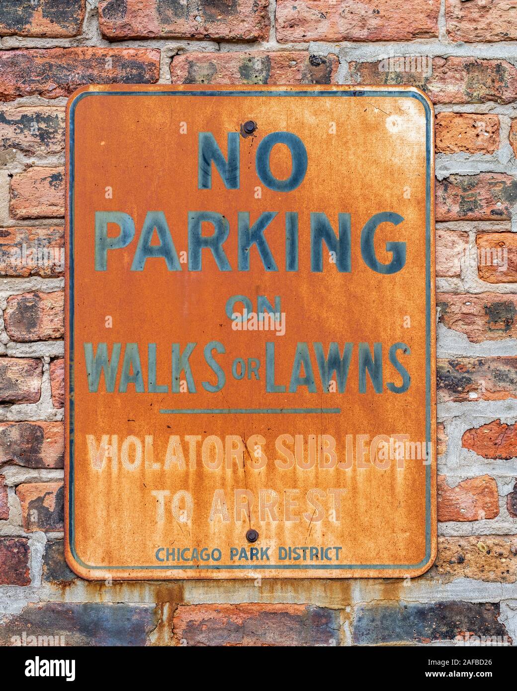 Chicago Park District sign Stock Photo - Alamy