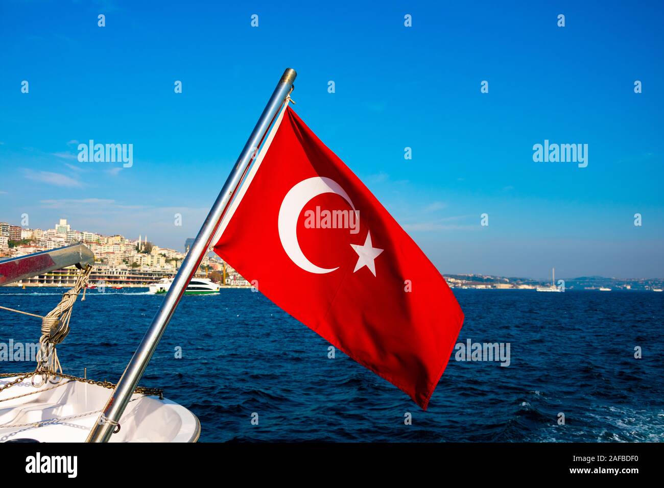Flag of the Republic of Turkey, a red flag featuring a white star and ...