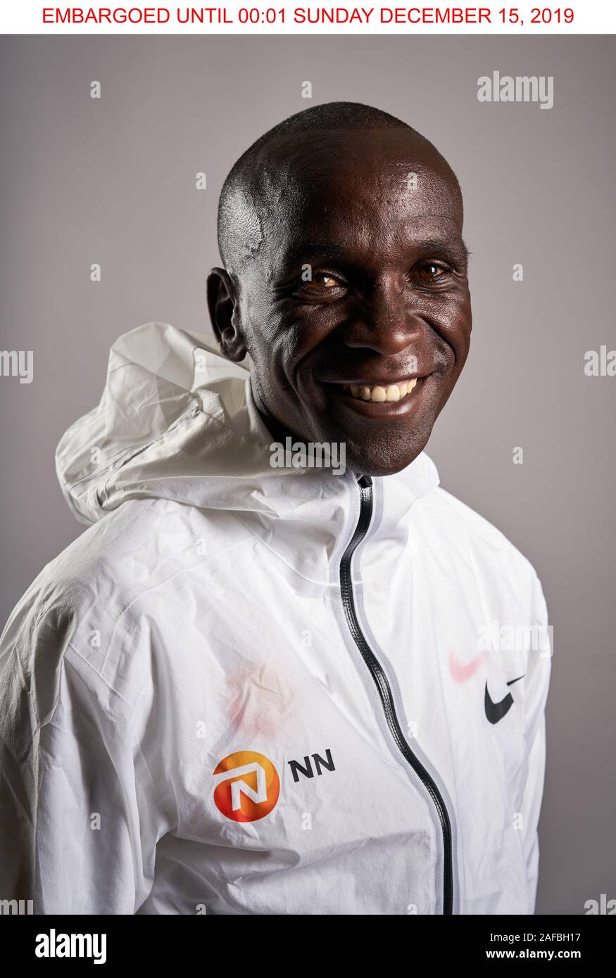 Eliud Kipchoge during a photocall at Marathon House, London Stock Photo ...