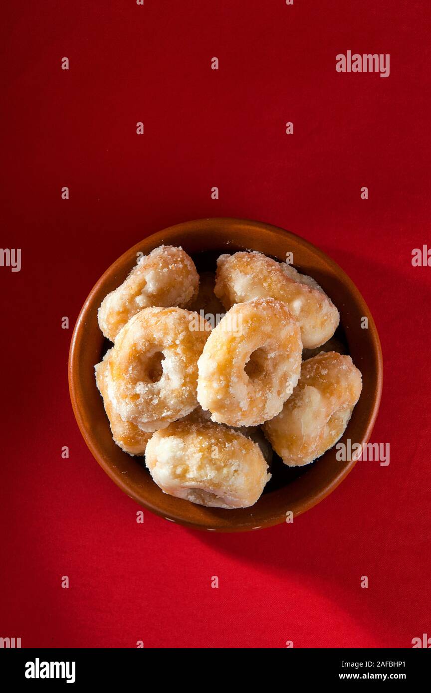 Indian Traditional Sweet Food Balushahi on a red background Stock Photo ...