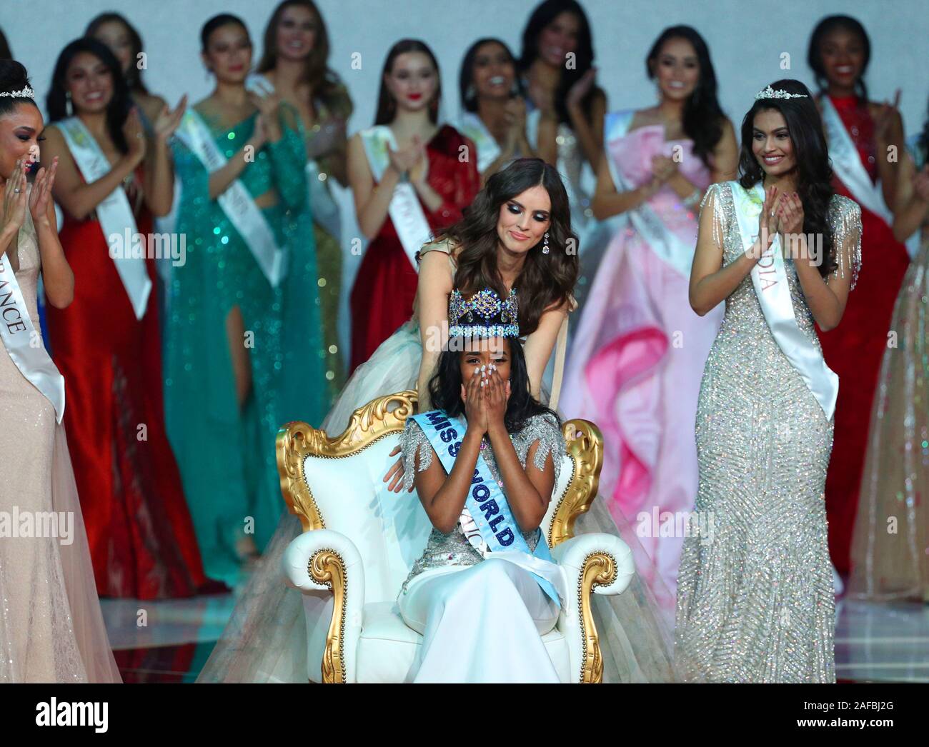 Miss Jamaica 2019, Toni-Ann, is announced Miss World 2019, during the ...