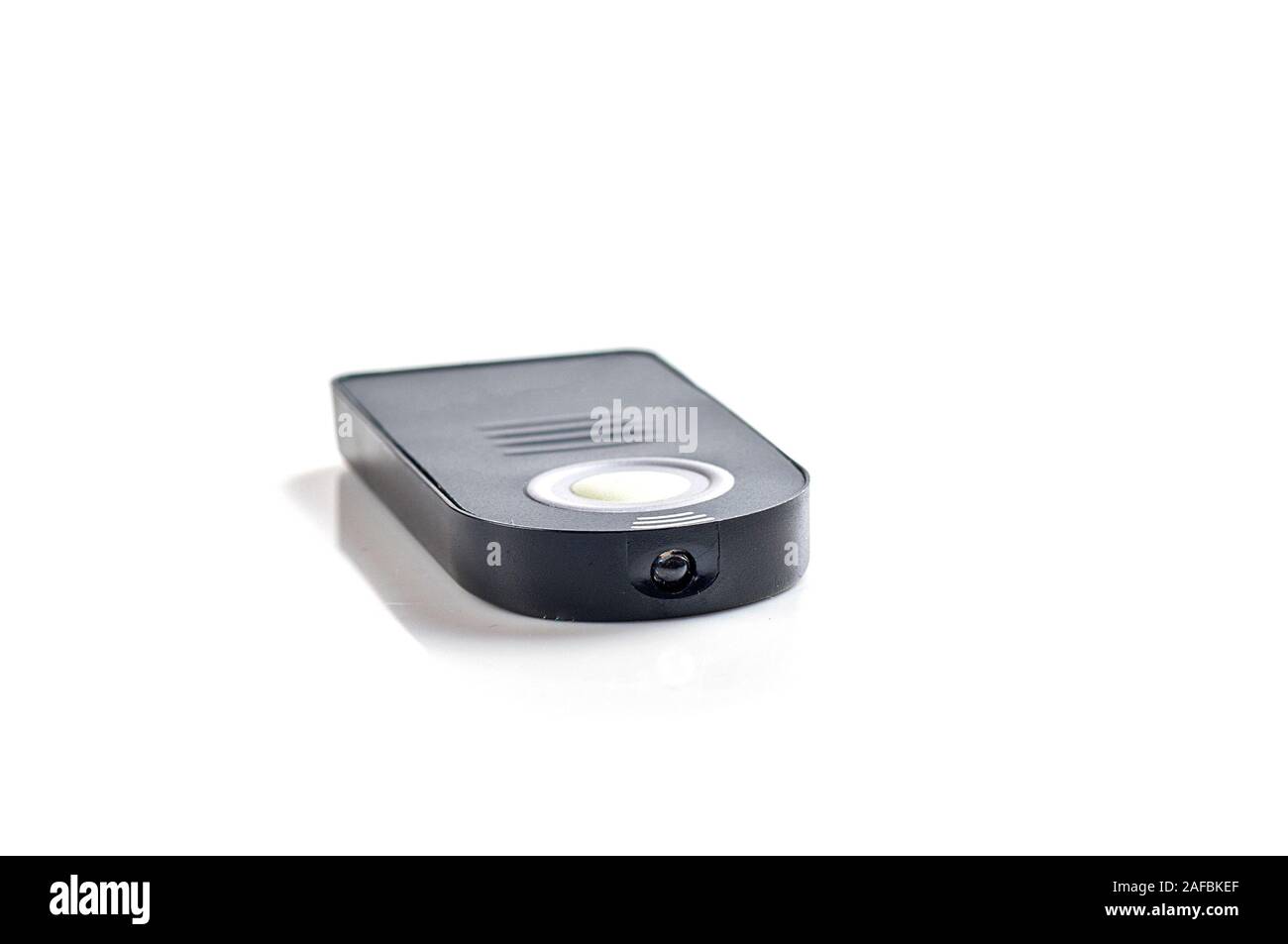 Wireless Remote control for DSLR camera. Isolated on white background ...