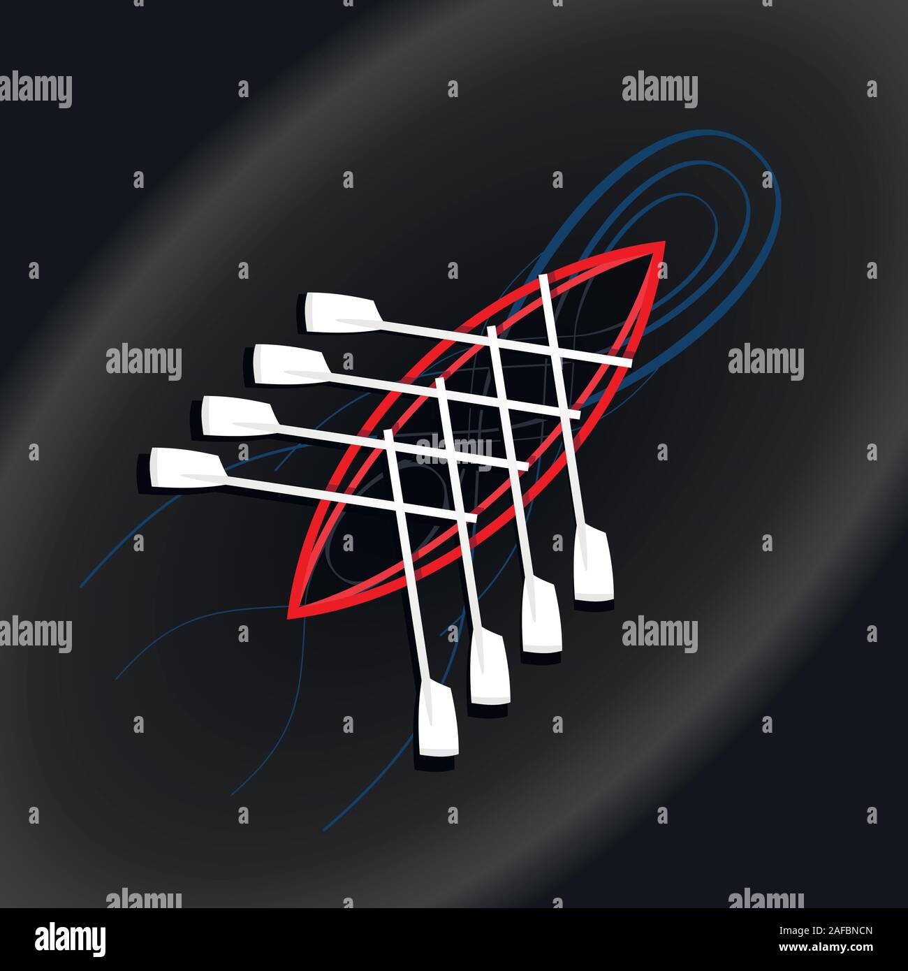 Rowing logo in red and white color Stock Vector Image & Art - Alamy