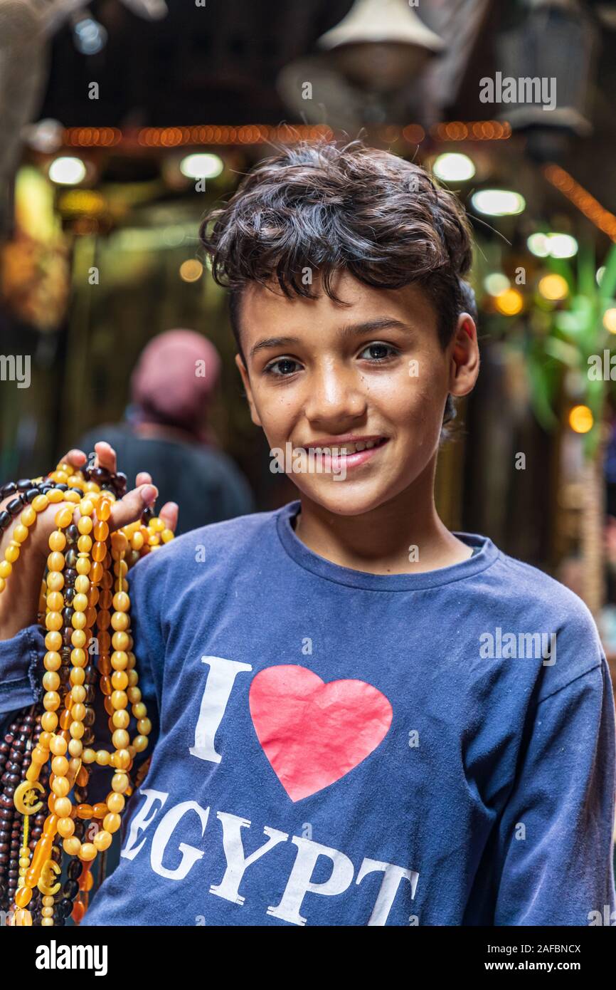 Africa, Egypt, Cairo. October 15, 2018. A boy in Cairo, Egypt Stock ...