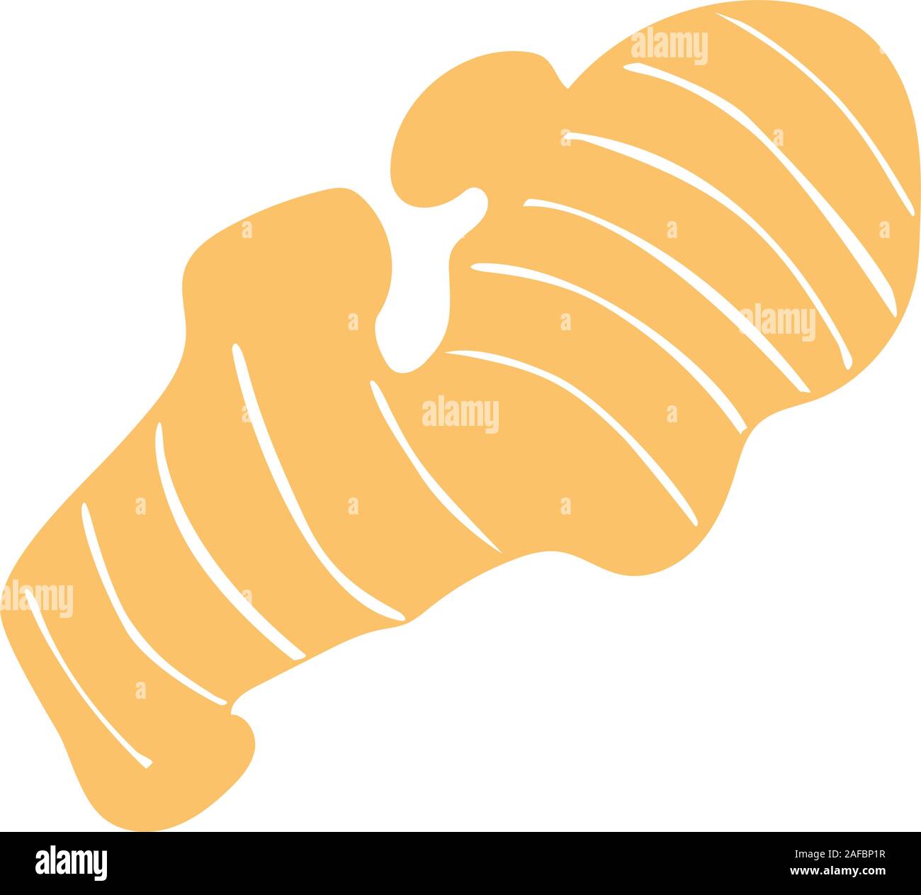 Fresh ginger flat isolated on white background Stock Vector Image & Art ...