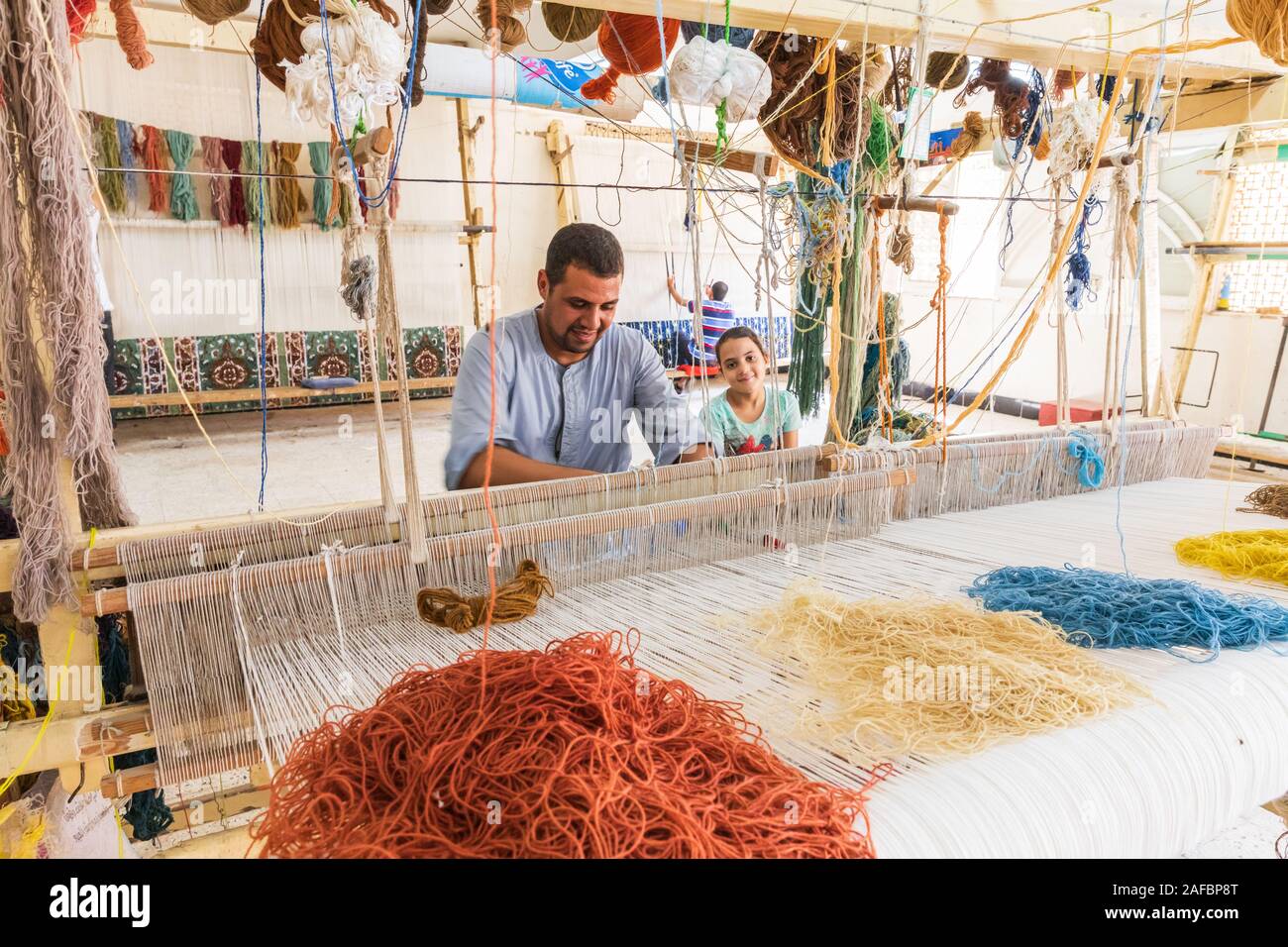 Egypt carpet weaving hi-res stock photography and images - Alamy