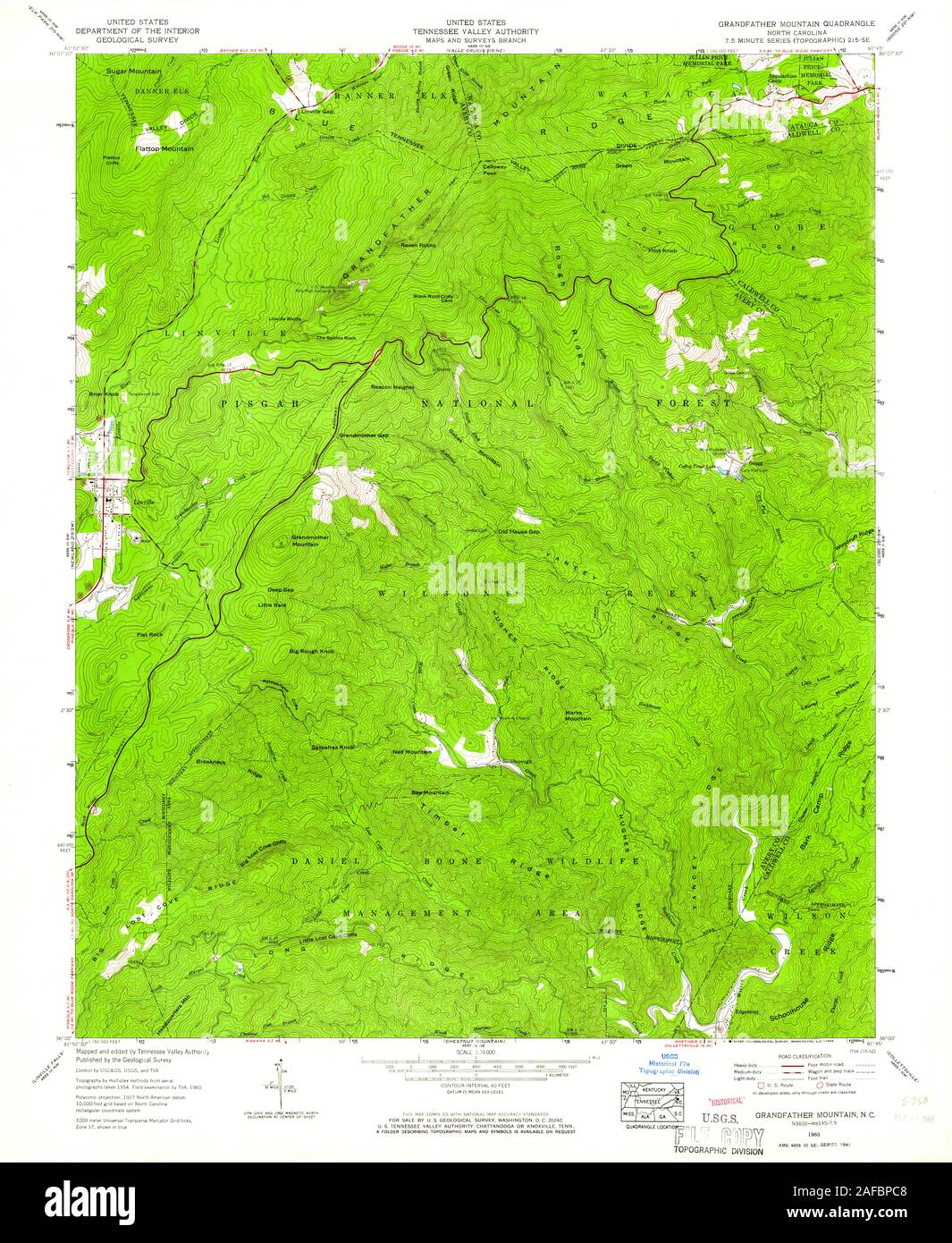 North carolina mountain map hi-res stock photography and images - Alamy