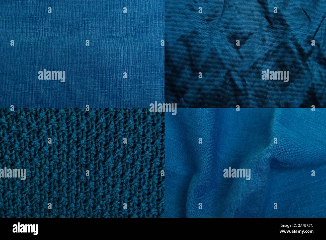 Classic blue fabric blank canvas, cotton or linen texture, 2020 fabric ...