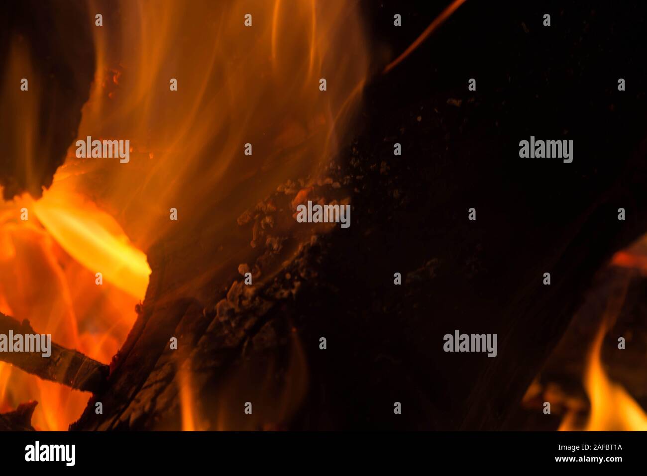 Bonfire flame close up. Abstract background. Concept of danger and ...