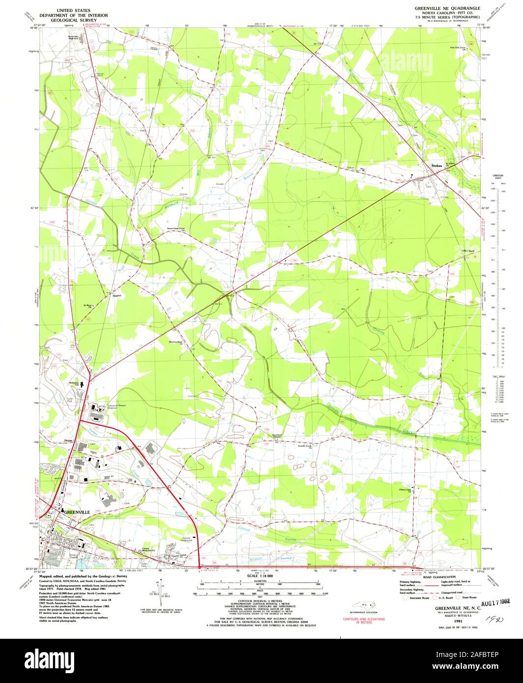 Greenville, north carolina map hi-res stock photography and images - Alamy