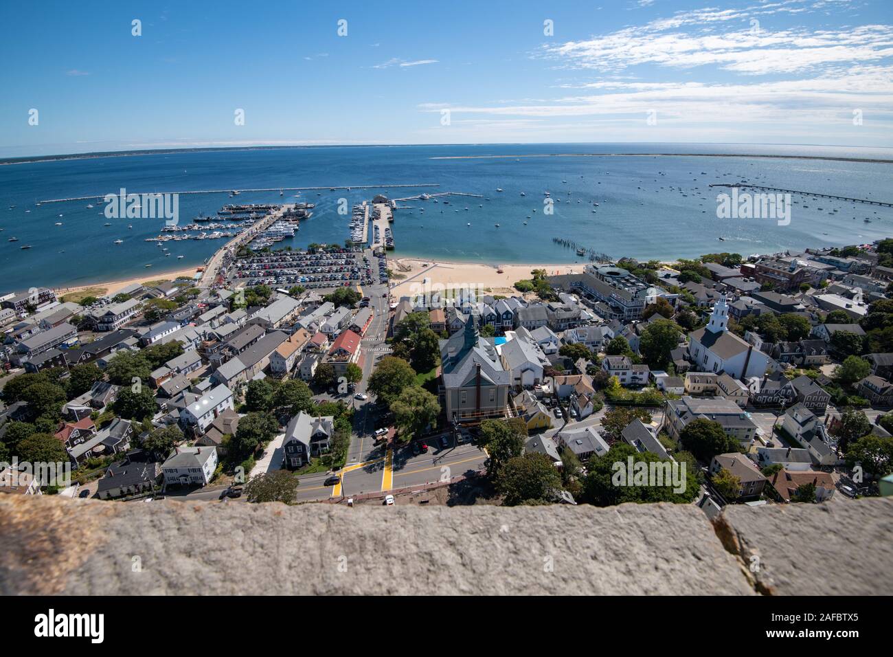 View from Pilgrim Tower, Provincetown, Massachusetts, USA Stock Photo ...
