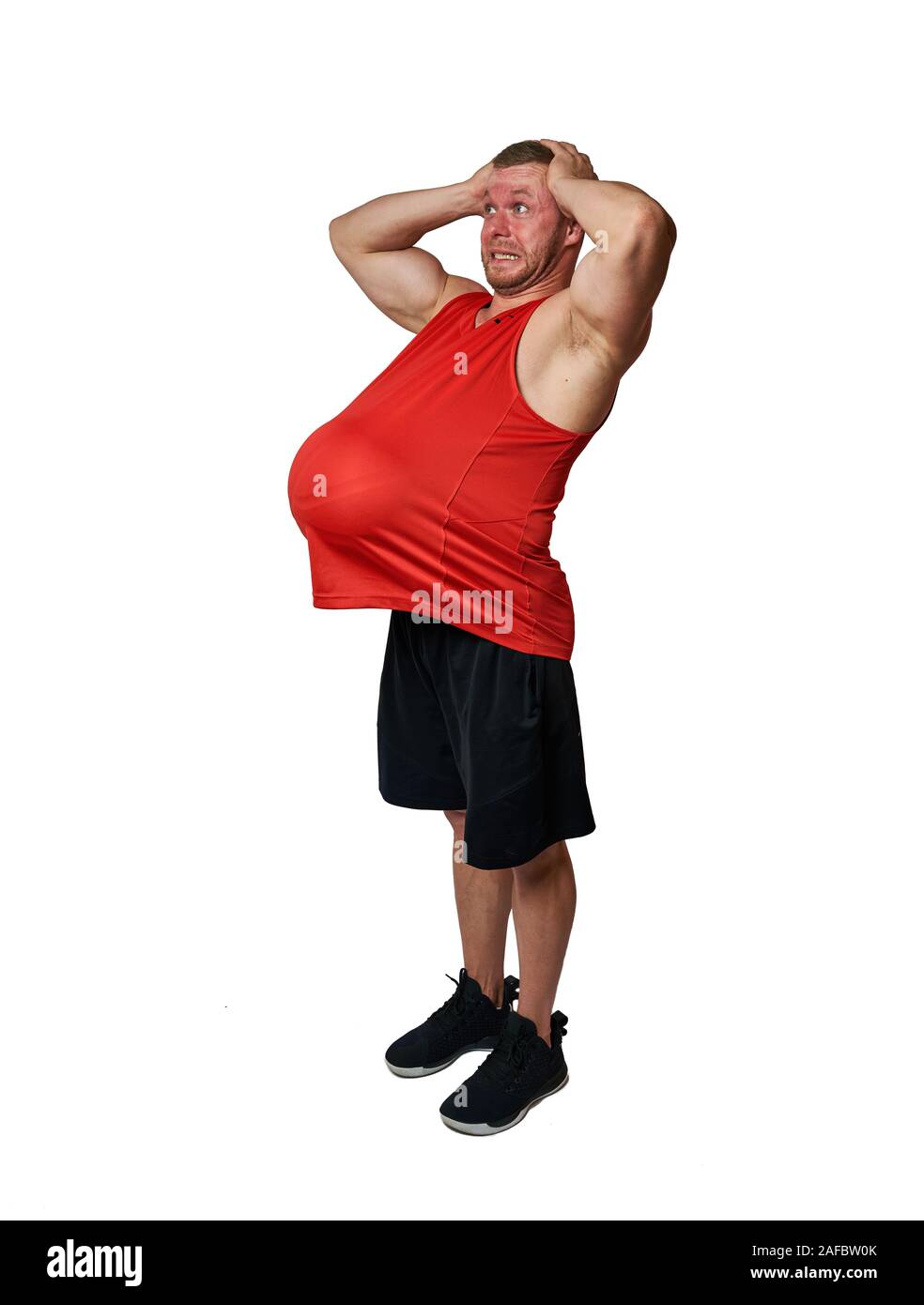 Big belly man Cut Out Stock Images & Pictures - Alamy