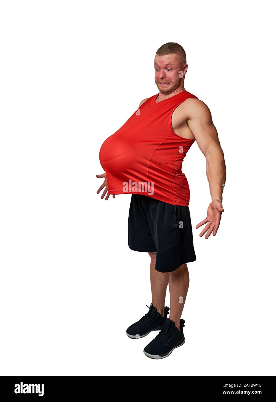 Big belly man Cut Out Stock Images & Pictures - Alamy